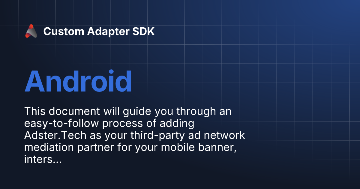 Android Custom Adapter Sdk